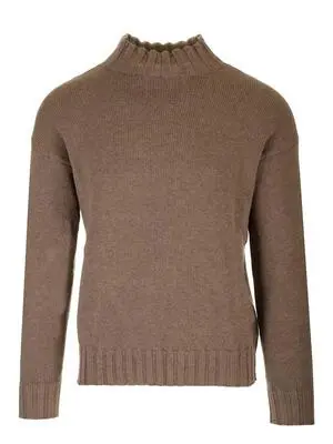 Tagliatore Bicolor Wool Sweater - Brown