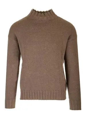 Tagliatore Bicolor Wool Sweater - Brown