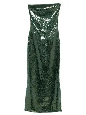 Oseree Sequin Midi Dress - Green