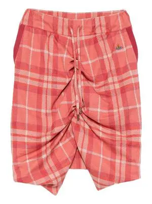 VIVIENNE WESTWOOD Vivienne Westwood Cotton Check Pattern Skirt Red
