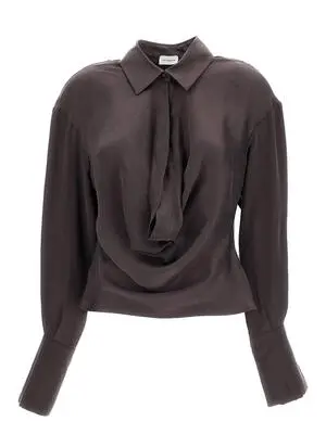 Andamane THE ANDAMANE Lilia Deep V-Collar Blouse Multicolor