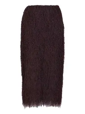 Dries Van Noten DRIES VAN NOTEN Sokna Fringe Skirt Purple