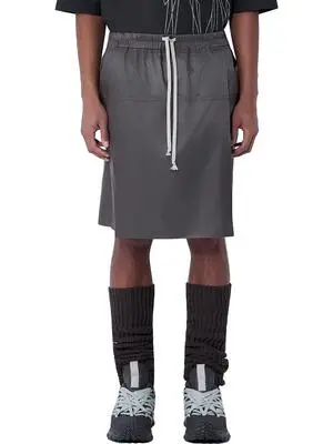 Moncler Rick Owens Drawstring Midi Kilt Shorts - Gray