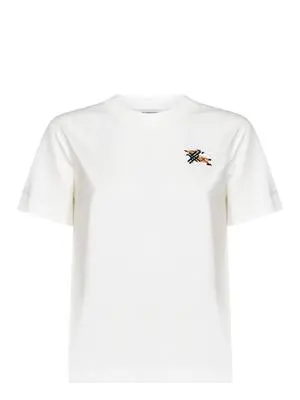 Burberry Cotton T-shirt With Knight Check - Multicolor