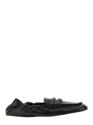 Miu Miu Leather Loafers - Black