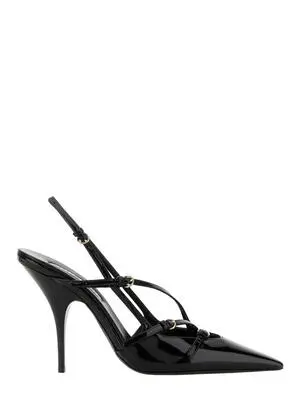 Miu Miu Glossed Leather High Heel Shoes - Black