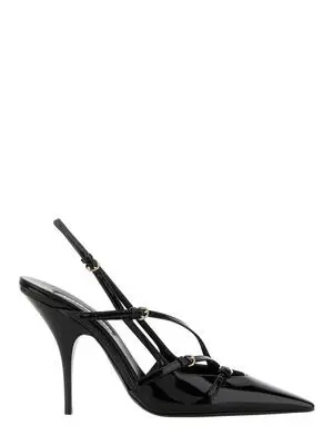 Miu Miu Glossed Leather Shoes - Black