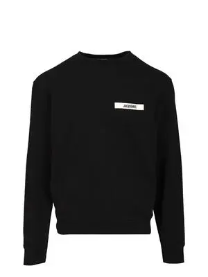 Jacquemus Cotton Sweatshirt - Black