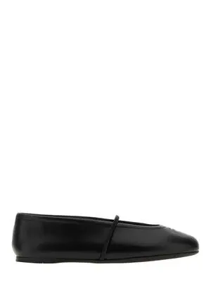 Miu Miu Leather Ballerinas - Black