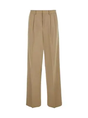 Celine Wool And Cotton Trousers - Multicolor