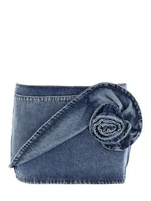 Magda Butrym Denim Miniskirt - Blue