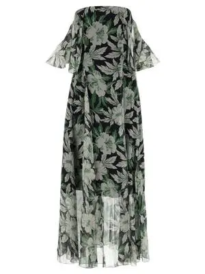 Loewe Long Dress With Floral Print - Multicolor