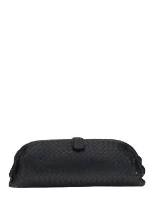 Bottega Veneta Lauren 1979 Clutch In Woven Leather - Black