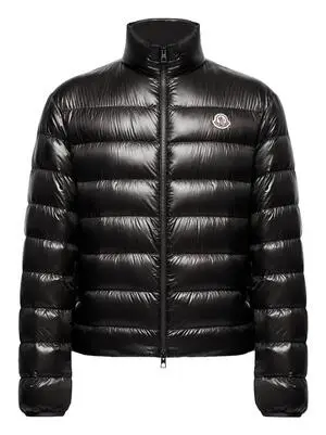 Moncler MONCLER Quilted Stand Collar Down Puffer Jacket Black