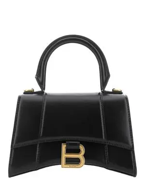 Balenciaga Leather Hourglass Handbag - Black