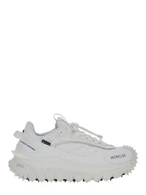 Moncler Trailgrip Gtx' White Sneakers With Logo On The Side And Chunky Rubber Sole In Leather And Tech Fabric For - Multicolor