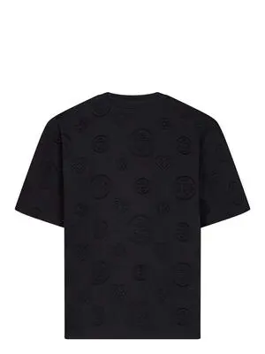 Casablanca Black Jersey Applique Monogram Oversized T-shirt - Multicolor