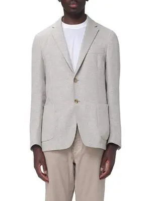 Zegna Chevron Silk, Linen And Wool Single-breasted Blazer - Blue