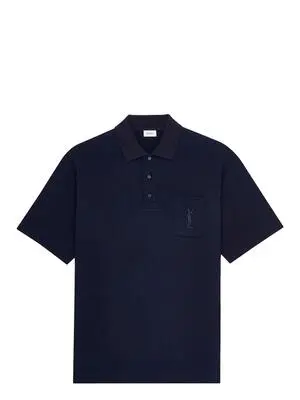Saint Laurent Pique Cotton Polo Shirt - Multicolor
