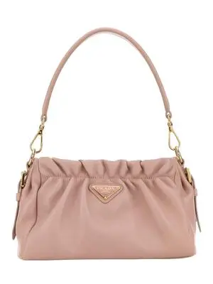 Prada Gathered Nappa Leather Bag - Pink