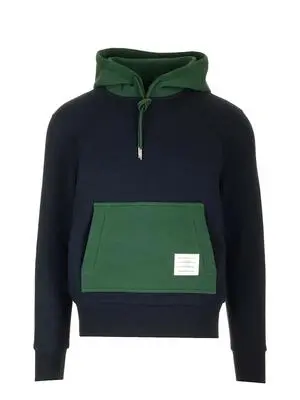 Thom Browne Hooded Sweatshirt - Blue