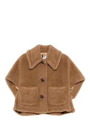 Max Mara Textured Fur Cape - Cream