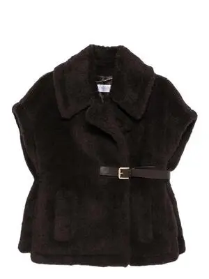 Max Mara Faux Fur & Shearling Jacket - Brown