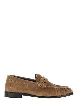 Saint Laurent Calf Leather Loafer - Cream