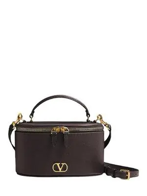 Valentino Garavani Leather Tote Bag - Brown