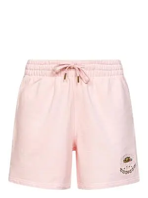Casablanca Pink Cotton Laduree X Embroidered Shorts - Multicolor