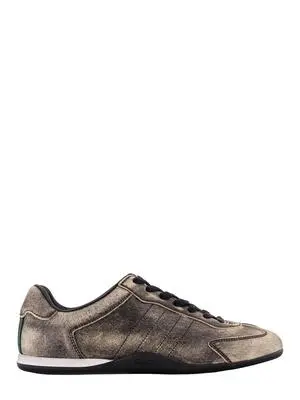 Gucci Shift Delave Leather Sneakers - Black