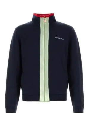 Casablanca Merino Wool Cardigan - Blue