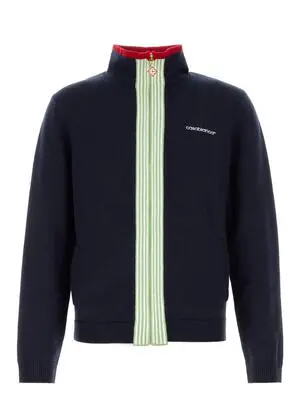Casablanca Merino Wool Cardigan - Blue
