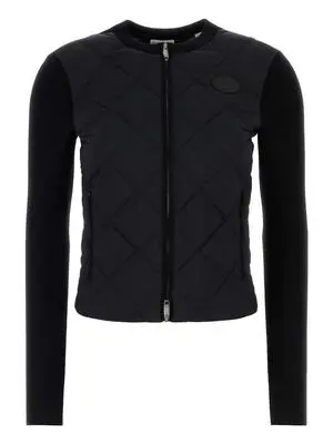 Burberry Wool And Nylon Cardigan - Black