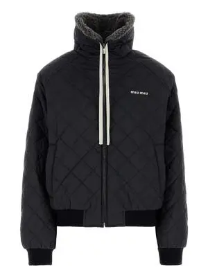 Miu Miu Quilted Down Jacket - Blue