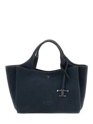 TOD'S Apa 2 Handles Mini Suede Bag - Multicolor