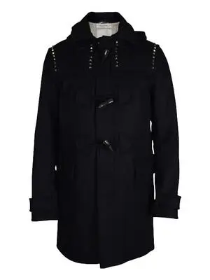 Valentino Garavani Rockstud Untitled Wool Coat - Black