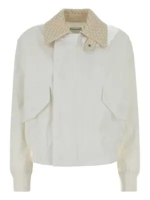 Bottega Veneta Cotton Blouson With Leather Collar - Multicolor