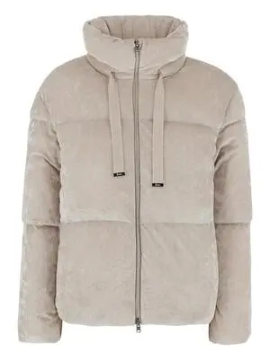 Herno High Collar Velvet Effect Puffer Jacket - Multicolor