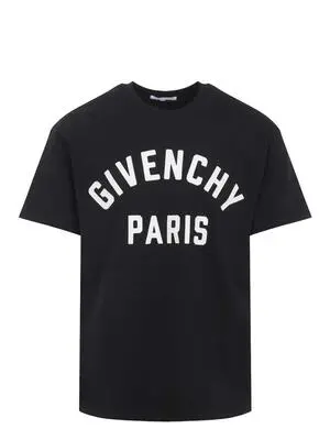 Givenchy T-shirt With Embroidered Logo - Black
