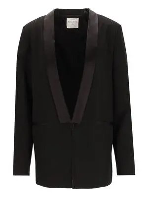 FORTE_FORTE Tuxedo Jacket - Black
