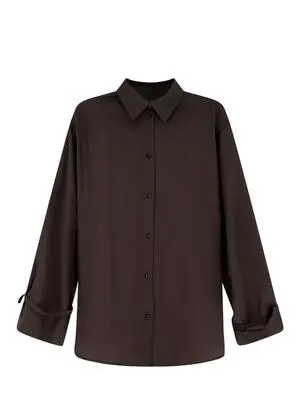 TOTEME Tie-cuff Wool Shirt - Multicolor