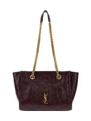 Saint Laurent Saint Laurent Women Burgundy Leather Small Niki Shoulder Bag Red