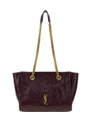 Saint Laurent SAINT LAURENT Leather Small Niki Shoulder Bag Red