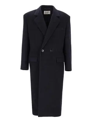 Saint Laurent Double-breasted Coat - Blue