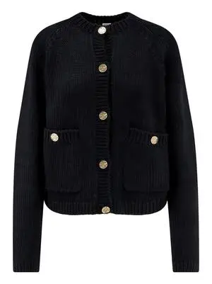 TOTEME Organic Cotton Cardigan - Black