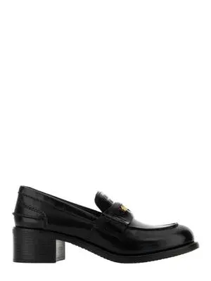 Miu Miu Leather Loafer - Black