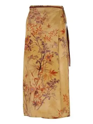 FORTE_FORTE Le Bambou Secret Skirt - Multicolor