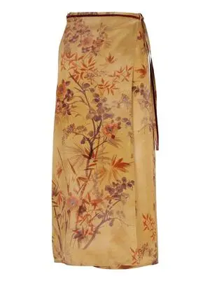 FORTE_FORTE Le Bambou Secret Skirt - Multicolor