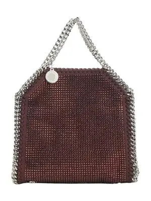 Stella McCartney STELLA MCCARTNEY Falabella Tiny Hotfix Crystals On Alter Suede Red